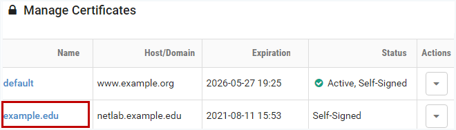 Generate Certificate — NETLAB+ documentation