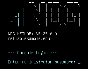Login to NETLAB+ Console — NETLAB+ documentation